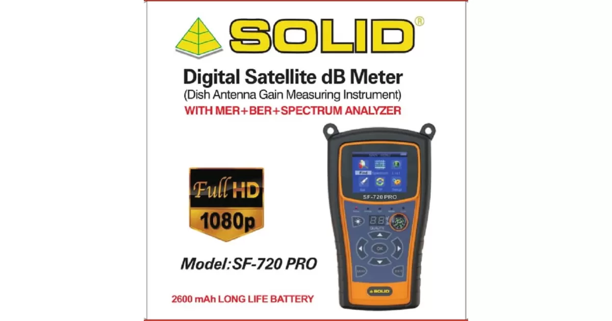 Buy Online SOLID SF-720 Pro Rechargeable Digital Satellite dB Meter ...